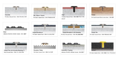 Brass Tactile indicators | Brass individual pin back studs